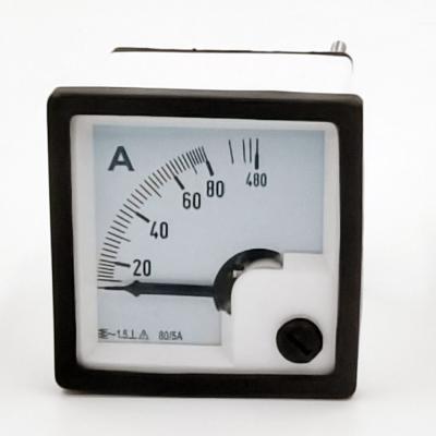 China High Quality 48*48mm Analog Ampere Panel Meter Single Phase Overload Meter AC 80/5A 50/60Hz CE RoHS Certified Accuracy Class for sale