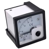 China Analog Ac Ammeter Ac Voltmeter and 48*48mm Size Analog Ampere Panel Meter for Measuring Ac Ampere Meter 30/5A for sale