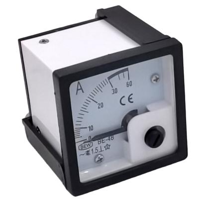 China Analog Ac Ammeter Ac Voltmeter and 48*48mm Size Analog Ampere Panel Meter for Measuring Ac Ampere Meter 30/5A for sale
