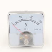 China 110V AC Analog Voltmeter 60*60 Single Analog Display for 0-150V AC Voltage Product Category Voltage Meters for sale