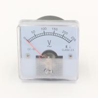 China 50*50mm Analog Voltage Meter AC Voltmeter Display with 0-250V Measurement DC Current Parameter Measurement for sale