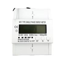China Smart WiFi Single Phase 90-300V 5(60)A Din Rail Energy Meter 100A Max Current 2 Wires Modbus-RTU Protocol 1.0 Accuracy Class for sale