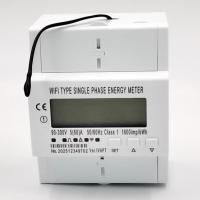 China Smart WiFi Single Phase 90-300V 5(60)A Din Rail Energy Meter 100A Max Current 2 Wires Modbus-RTU Protocol 1.0 Accuracy Class for sale