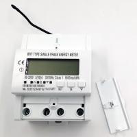 China Smart WiFi Single Phase 90-300V 5(60)A Din Rail Energy Meter 100A Max Current 2 Wires Modbus-RTU Protocol 1.0 Accuracy Class for sale