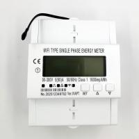 China Single Phase 2 Wire Smart KWH Energy Meter 90-300V 5(60)A 1.0 Accuracy 50/60Hz WiFi RS485 Din Rail Tuya App Control for sale