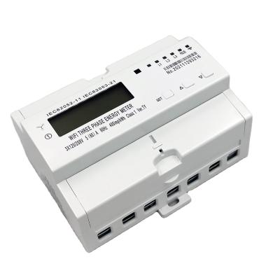 China TUYA App 380V 5(60)A Three Phase Four Wires Smart Wifi Energy Meter for Din Rail Mounting for sale