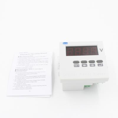 China 72*72 Digital AC & DC Voltage Panel Meter 0-500V Single Phase with IP53 RS485 0.5 Accuracy 50/60Hz 2-Year Warranty for sale