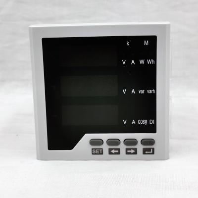 China 96*96 Digital Multifunction Three-Phase Panel Ammeter RS485 Modbus KWH Meter with Energy Power Features for sale