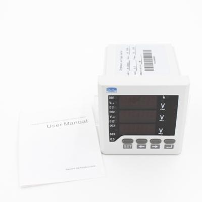 China Digital AC Voltage Meter 3 Phase Panel Meter 72x72 LED Display RS485 Modbus-RTU 0.5 Accuracy 50/60Hz AC 220V 2 Years Warranty for sale