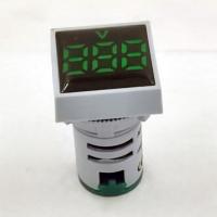 China Mini 22mm Digital Panel Meter Square LED Volt Red/Green/Yellow/Blue Backlight AC Voltage 60-500V Single Phase IP53 Screw for sale