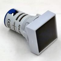 China Mini 22mm Digital Panel Meter Square LED Volt Red/Green/Yellow/Blue Backlight AC Voltage 60-500V Single Phase IP53 Screw for sale