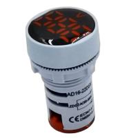 China Mini 22mm Digital Panel Meter round LED with Volt Red Green Yellow Blue Backlight Measures AC Voltage 60v to 500v Single Phase for sale