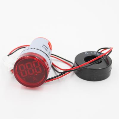China MEH AD16-22DSA 22mm Mini Digital Ammeter Indicator Lamp 0.5 Accuracy 220V AC Single Phase for LED Voltmeter 100A AC Panel Meters for sale