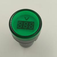 China Ad16 22DS Mini Digital Voltmeter 230V AC Voltmeter Indicator Light 22mm Digital Indicator Lamp Circular Mini Voltage Meter for sale