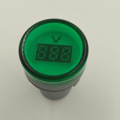 China Ad16 22DS Mini Digital Voltmeter 230V AC Voltmeter Indicator Light 22mm Digital Indicator Lamp Circular Mini Voltage Meter for sale