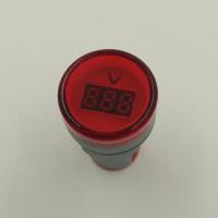 China Ad16 22DS Mini Digital Voltmeter 230V AC Voltmeter Indicator Light 22mm Digital Indicator Lamp Circular Mini Voltage Meter for sale