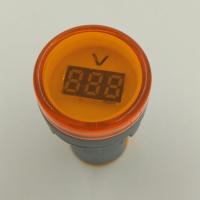 China Ad16 22DS Mini Digital Voltmeter 230V AC Voltmeter Indicator Light 22mm Digital Indicator Lamp Circular Mini Voltage Meter for sale