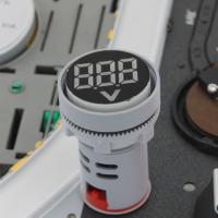 China High Quality 220V Mini Digital Voltmeter Ammeter Single Phase 22mm LED Indicator Light IP53 Rated 0.5 Accuracy 100cd/m2 for sale