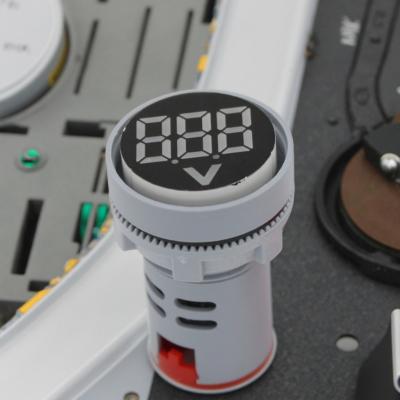 China High Quality 220V Mini Digital Voltmeter Ammeter Single Phase 22mm LED Indicator Light IP53 Rated 0.5 Accuracy 100cd/m2 for sale