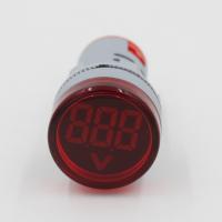 China High Quality 220V Mini Digital Voltmeter Ammeter Single Phase 22mm LED Indicator Light IP53 Rated 0.5 Accuracy 100cd/m2 for sale