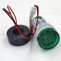 China 22mm Mini Digital Panel Meter Dual LED Volt/Ammeter ABS Material Red Backlight IP53 Rated 0.5 Accuracy 100A Max Single Phase for sale