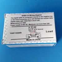 China Mini Digital Ammeter DC 99.9A Meter Digital Panel Ampere 3 Digits LED Display Single Phase AC 220V 1.0 Accuracy Class SK85-CA for sale