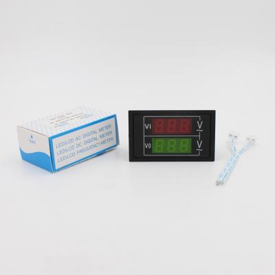 China Dual Mini Digital Voltmeter Portable DC Voltage Meter with 0-100V DC Range 500V AC Max 1.0 Accuracy LED Display 2-Year Warranty for sale