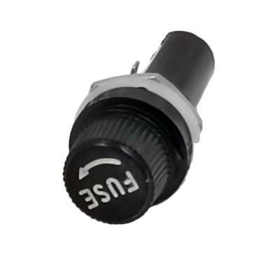 China 10A 250V Bakelite Fuse Holder Electric Fuse Cutout Box and Screw Type Panel Mount Fuse Holder  6*30mm for sale