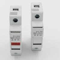 China 10X38 1A to 32A 1000V DC Solar PV Fuse Holder GPV Thermal Porcelain Fuse Base Switch with Indicator Lamp for sale