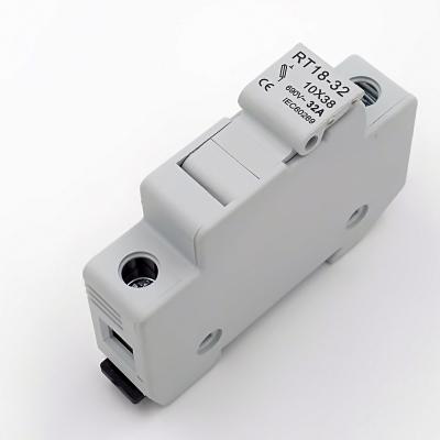 China RT18-32 Fuse Base Low Voltage AC Din Rail Fuse Holder with 500V Rated Voltage and 32A Breaking Capacity Cylindrical Fuse Links for sale