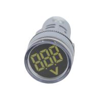 China AD16-22DSV Single Phase Circular Digital Volt Meter Indicator 22mm Green Lamp AC/DC Voltage Measurement IP53 Rated 0.5 Accuracy for sale