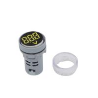 China AD16-22DSV Single Phase Circular Digital Volt Meter Indicator 22mm Green Lamp AC/DC Voltage Measurement IP53 Rated 0.5 Accuracy for sale