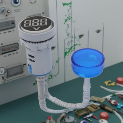 China Single-Phase 22mm Mini Digital Panel Voltmeter with LED Display IP53 Rated Accuracy 0.5 AC Volt Monitor Tester Meter 60-500V for sale