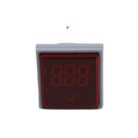 China High Quality 22mm Mini Digital Voltmeter Single Phase Indicator Lamp Square Voltmeter Light 220V Voltage Meter for sale