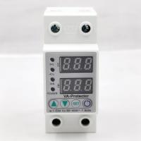 China Single Din Rail 63A 40A Dual LED Display Voltage Protector Adjustable Over Under Voltage Protective Relay for Single Phase for sale