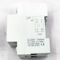 China Single Din Rail 63A 40A Dual LED Display Voltage Protector Adjustable Over Under Voltage Protective Relay for Single Phase for sale