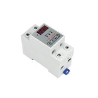 China 63A Din Rail Voltage Display Relay Single Phase 230V 50Hz Automatic Reconnect Protector with Over/Under Voltage Protection for sale