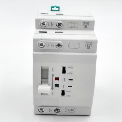 China Dual Power Transfer ATS Automatic Change over Switch Device 2P 63A 220V AC for House Power Supply Electric Switching Switch for sale