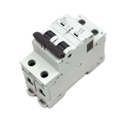 China 2P 500V DC Miniature Circuit Breaker for Solar PV System IP20 Curve 6A 10A 16A 20A 25A 32A 40A 50A 63A MCB Series for sale