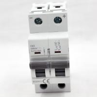 China 2P 500V DC Circuit Breaker 6A to 63A Curve C IP20 DC Miniature Circuit Breaker for Solar PV System for sale