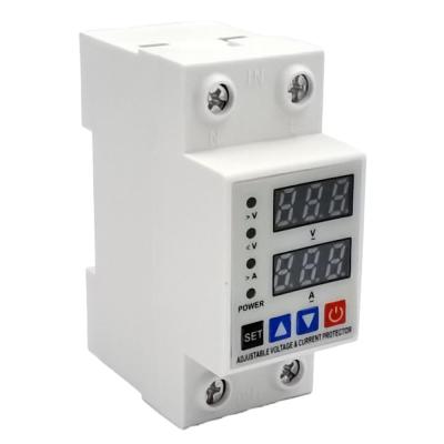 China 220V/230V AC Single Phase Din Rail Copper PC Adjustable Protector Relay SVC Automatic Voltage Regulator Dual LED Display Voltage for sale