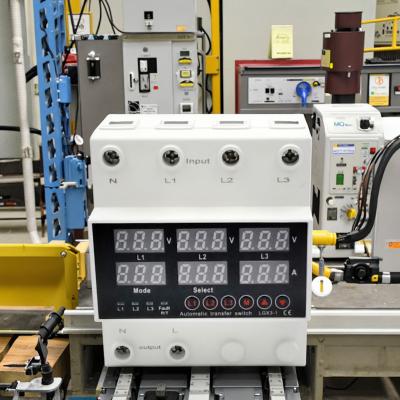 China Din Rail 3 Phase Automatic Transfer Selector Switch 4P 63A 80A 100A Dual Power 3*220V 3 ATS CB for sale