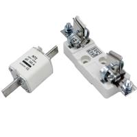 China High Breaking Capacity 500V 120KA gG 160A HRC Ceramic Blade Fuse Block for Thermal Usage with NT2 NH2 Hrc Fuse Link for sale