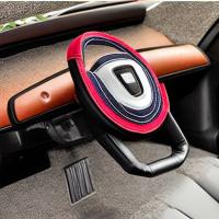 China Automotive Industry Auto Interior Parts PA PP PBT ABS Plastic Lnterior Steering Wheel Cover Trim With Red Black Grey for sale