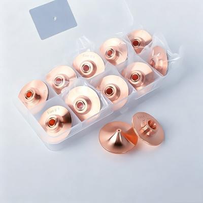 China Nickel-Plated Pure Copper Laser Cutting Nozzle Precision Machined for Perfect Cutting Edge and Smooth Finish for sale