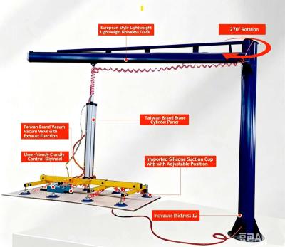 China Industrial-Grade Electric Vacuum Lifter with 500kg Capacity for Precise Sheet Metal Loading on Laser Cutting Machines for sale
