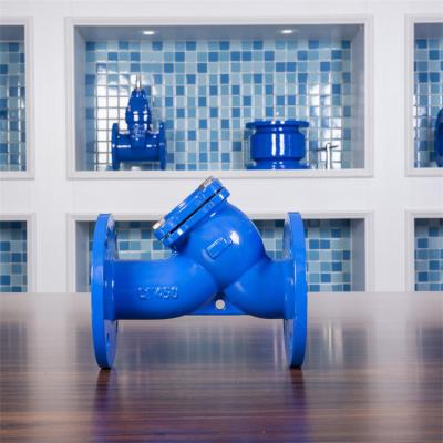 China Pn16 Dn50 Ductile Iron Y Strainer Flanged Pricesr Water Pipeline for sale