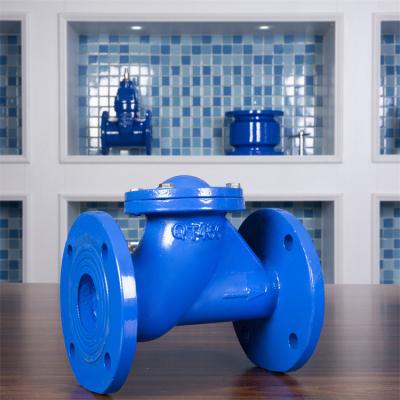 China DN500 PN16 Cast Iron Ball Check Valve Rubber Industrial Pumping for sale