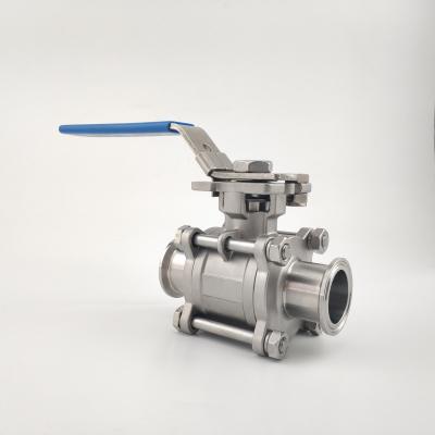 China SUS 304 Stainless Steel Sanitary Ball Valve - 10 Bar Pressure, 120°C Temperature, 1/2