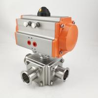 China Pneumatic Stainless Steel Ball Valve with Square Clamp Connection - 10 Bar Pressure, 120°C Temperature, 1/2